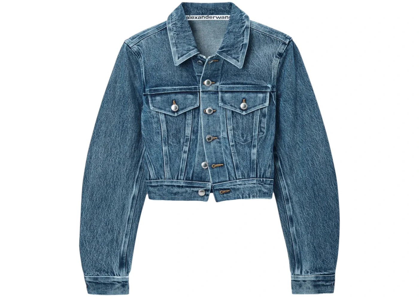 Alexander Wang Bonded Seams Slim Trucker Jacket Vintage Medium Indigo – Side Kicks