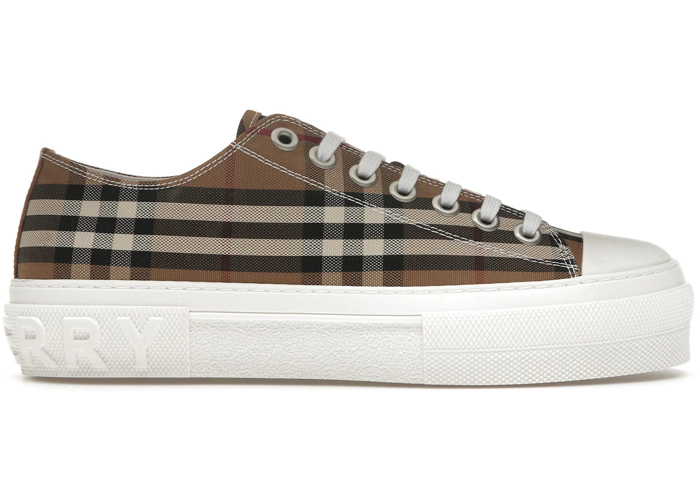 Vintage Check Cotton Sneakers