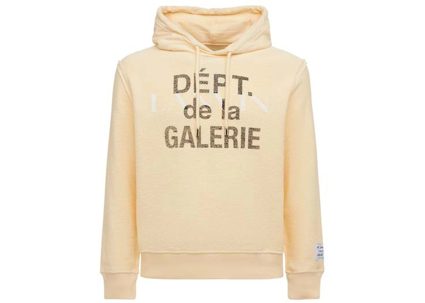 Gallery Dept. x Lanvin Logo Washed Cotton Relaxed Hoodie Beige – Side Kicks