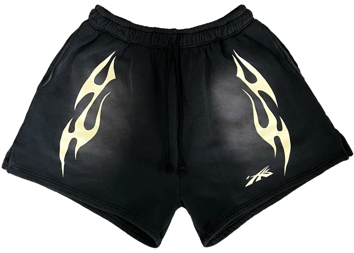 Hellstar Flame Shorts Black – Side Kicks