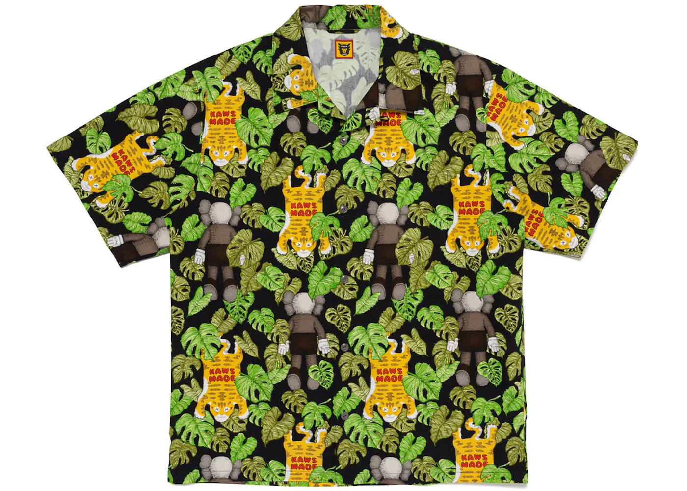 Human Made x KAWS Made Aloha Shirt Black – Side Kicks