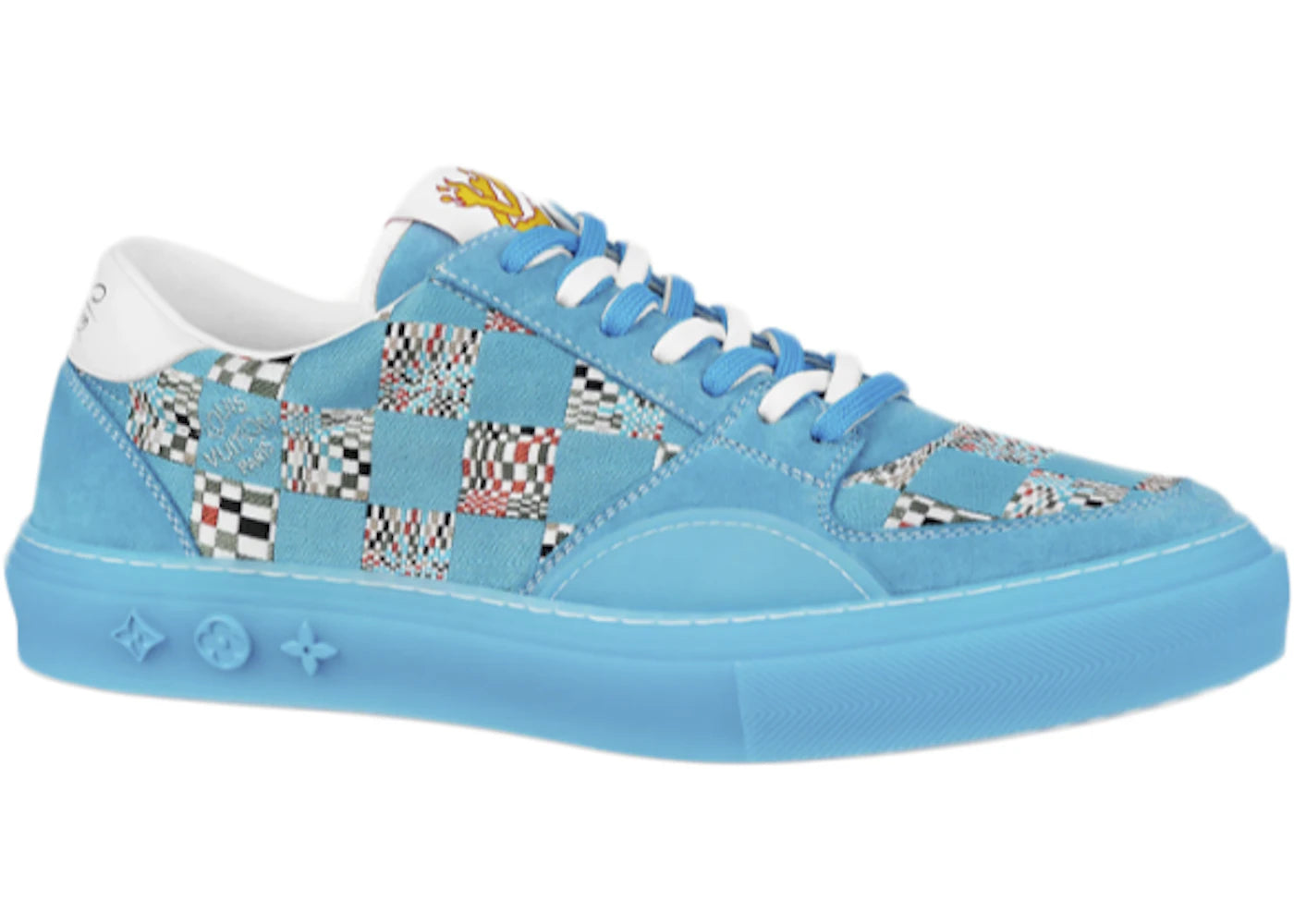LV Ollie Blue Distorted Damier SS21 – Side Kicks