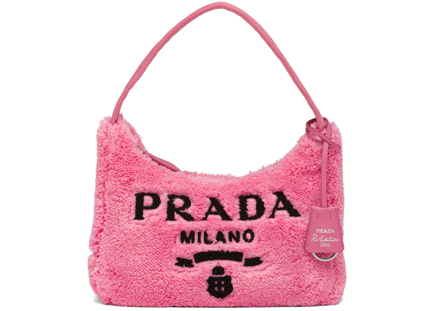 Prada Re-Edition 2000 Terry Mini Bag Petal Pink/Black – Side Kicks