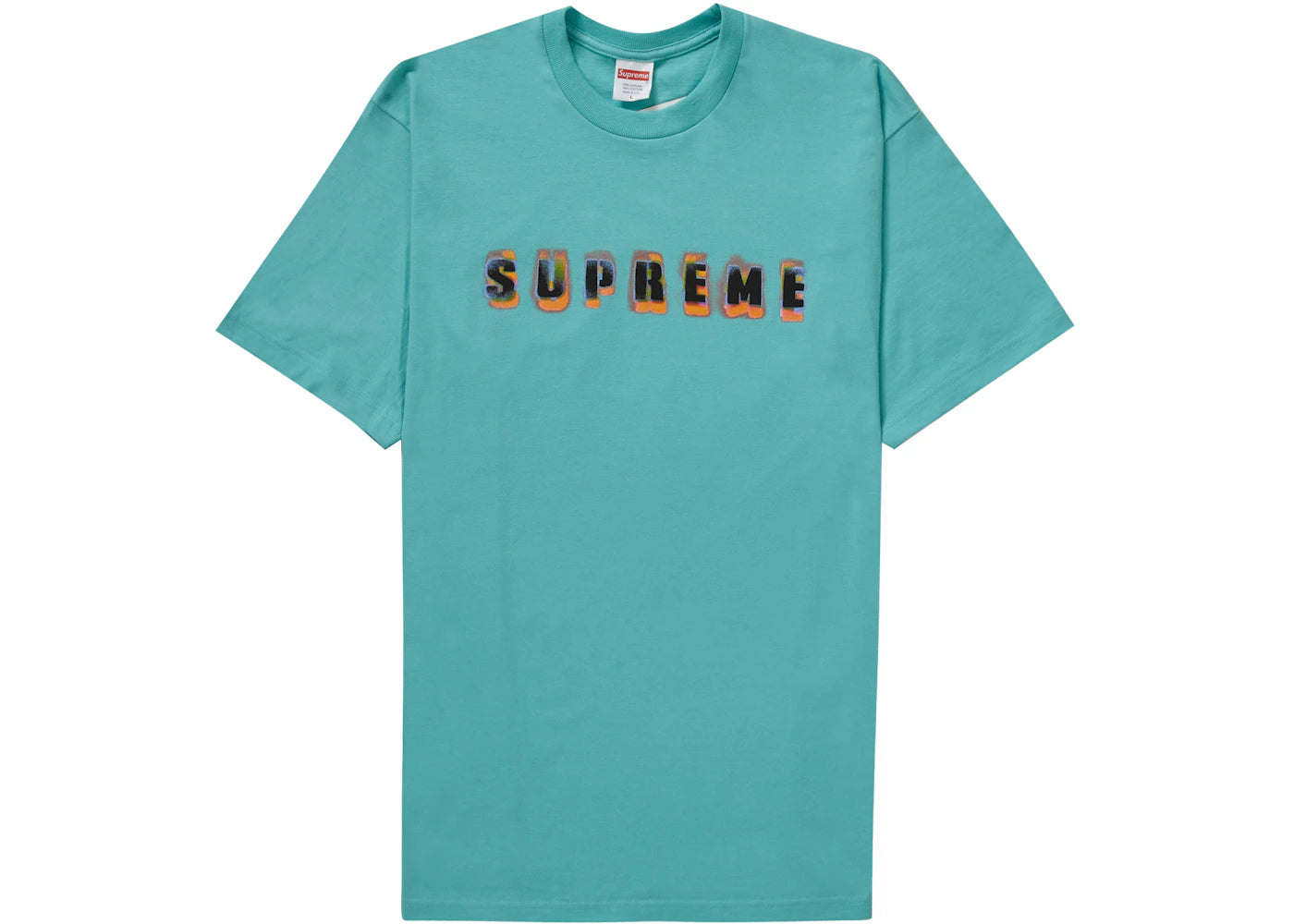 Supreme Stencil Tee Teal – Side Kicks