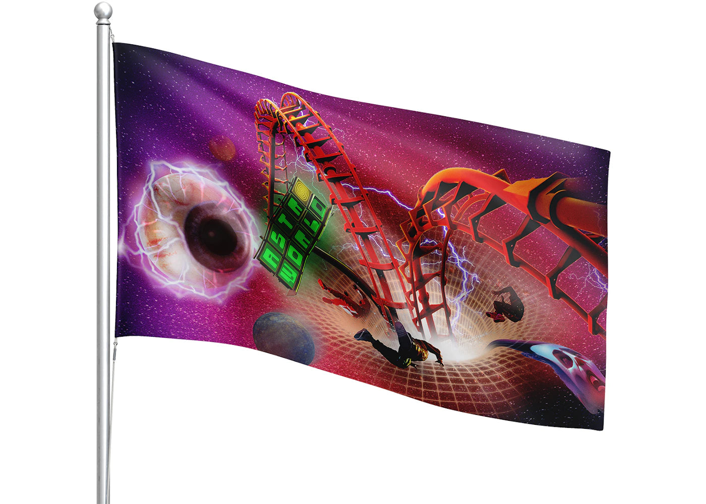 Travis Scott Astroworld Flag Roller Coaster – Side Kicks