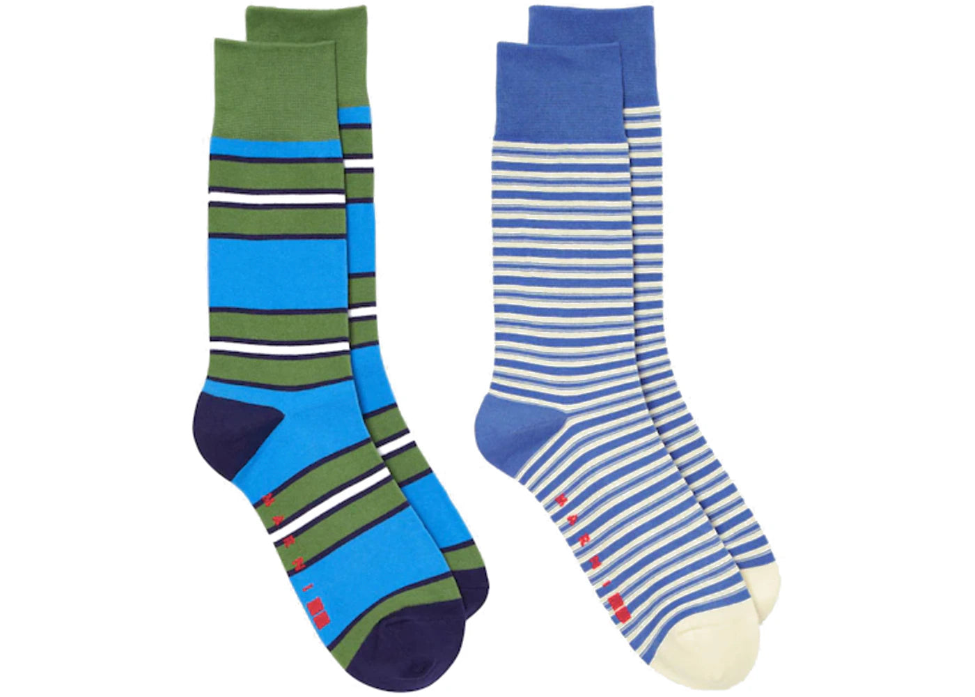 Uniqlo x MARNI Border Socks (Asia Sizing) (Set of 2) Blue – Side Kicks