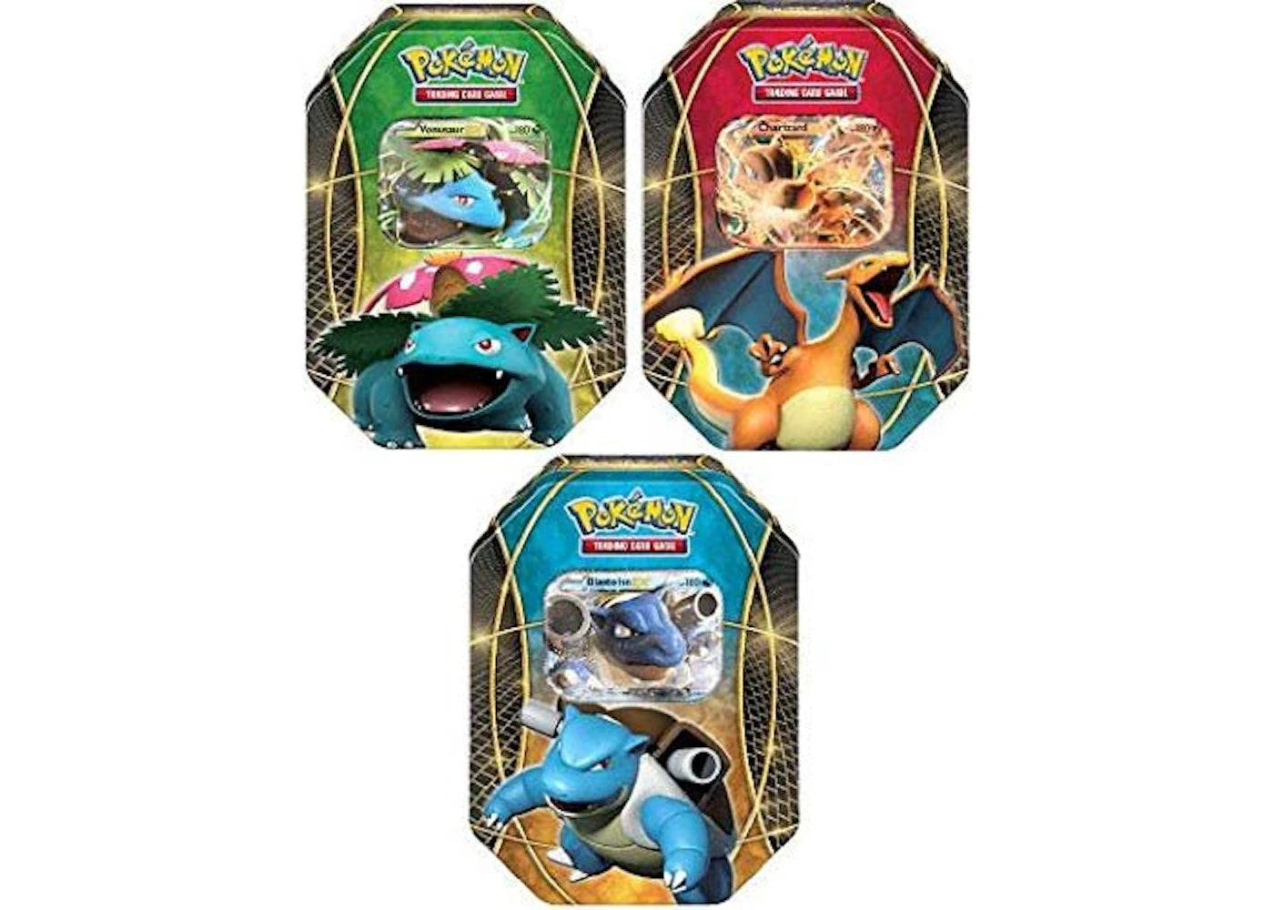 2014 Pokemon TCG Blastoise EX/Charizard EX/Venusaur EX Power Tin – Side ...