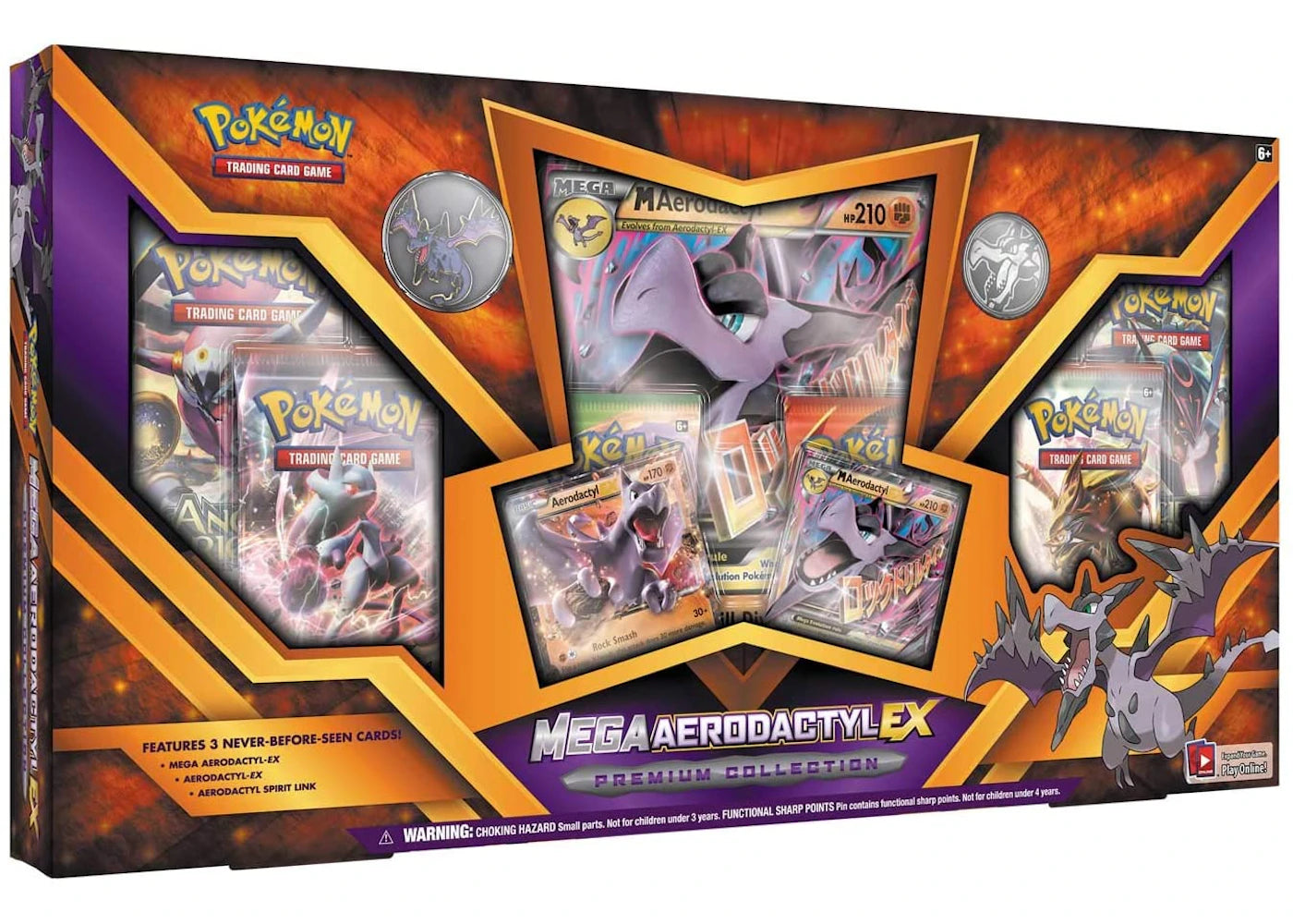 2016 Pokemon TCG Mega Aerodactyl EX Premium Collection – Side Kicks