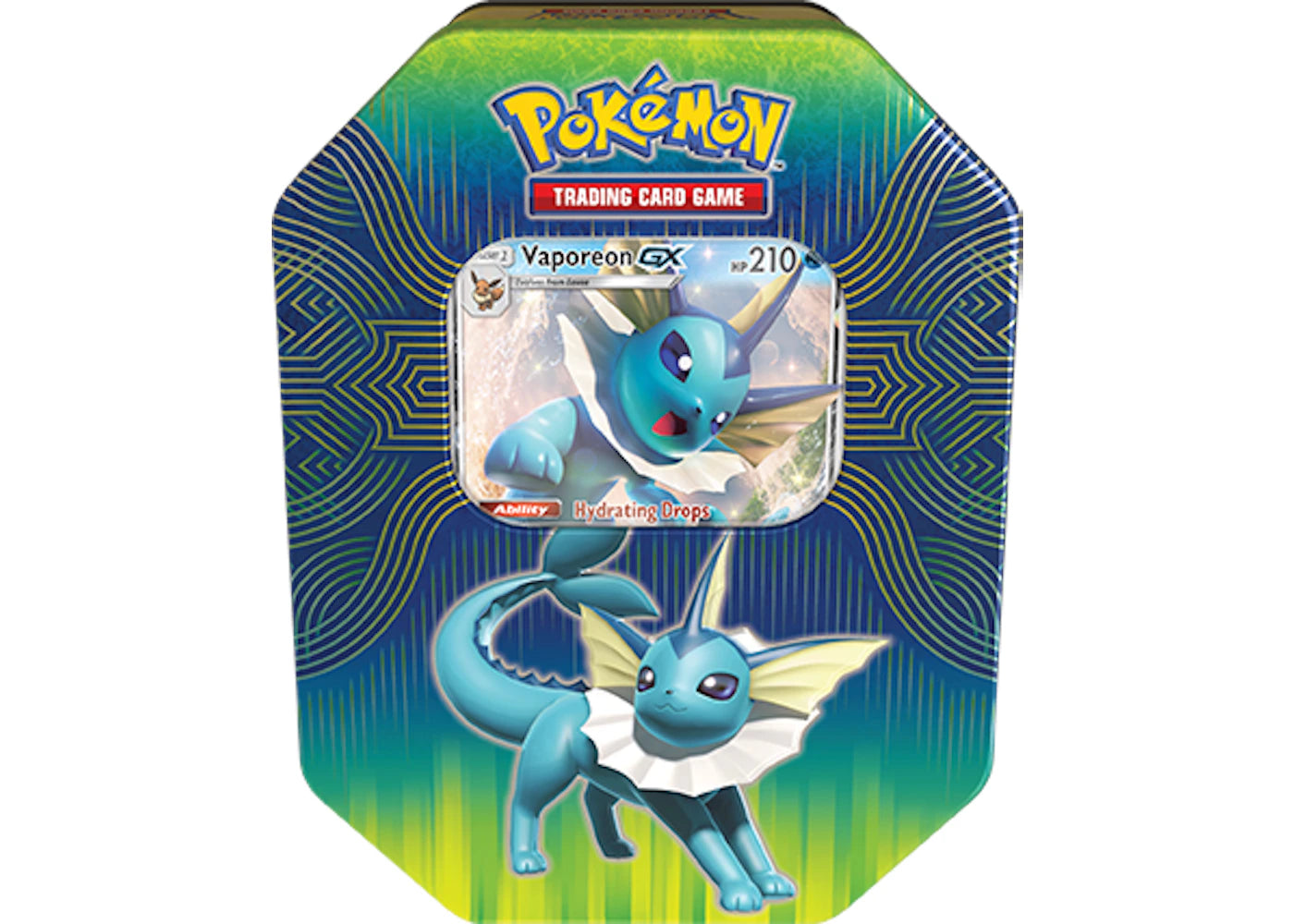 Pokémon TCG Elemental Power Tin Vaporeon GX – Side Kicks