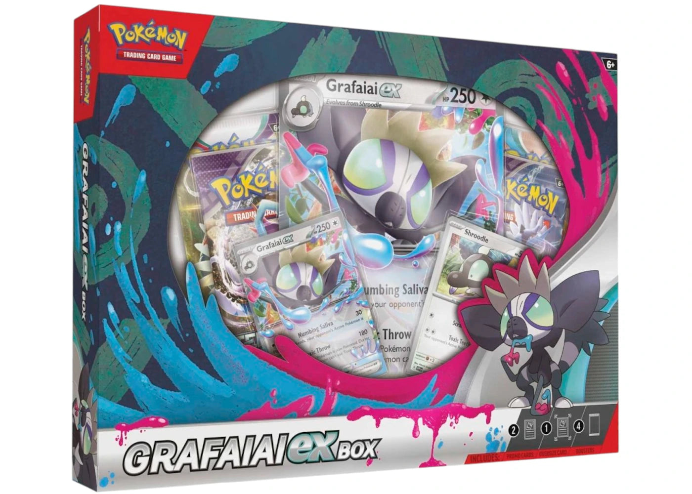 2024 Pokémon Scarlet & Violet Grafaiai EX Collection Box – Side Kicks