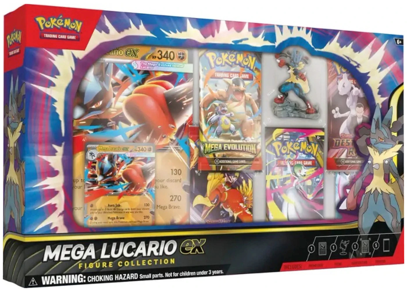 2025 Pokémon Mega Evolution Mega Lucario ex Figure Collection Box ...