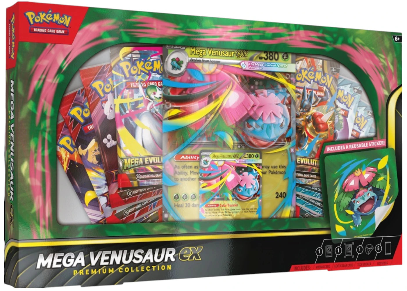 2025 Pokémon Mega Evolution Venusaur ex Premium Collection – Side Kicks