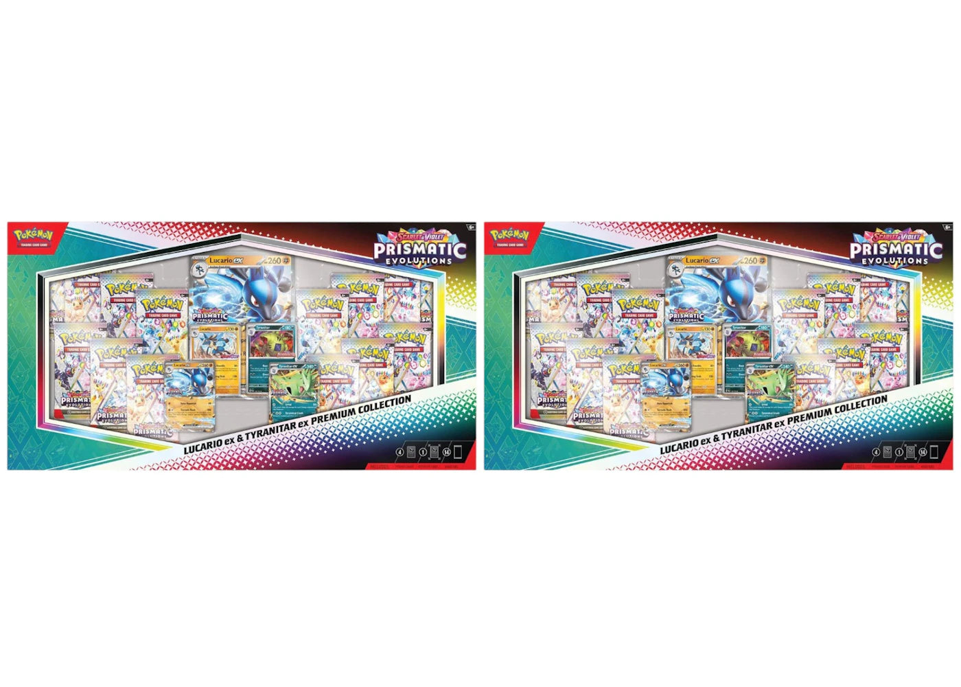 2025 Pokémon Scarlet & Violet Prismatic Evolutions Lucario ex & Tyrani ...