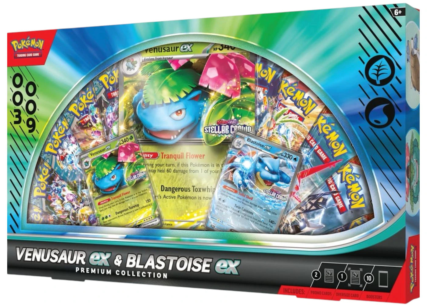 2025 Pokémon Scarlet & Violet Venusaur ex and Blastoise ex Premium Col ...