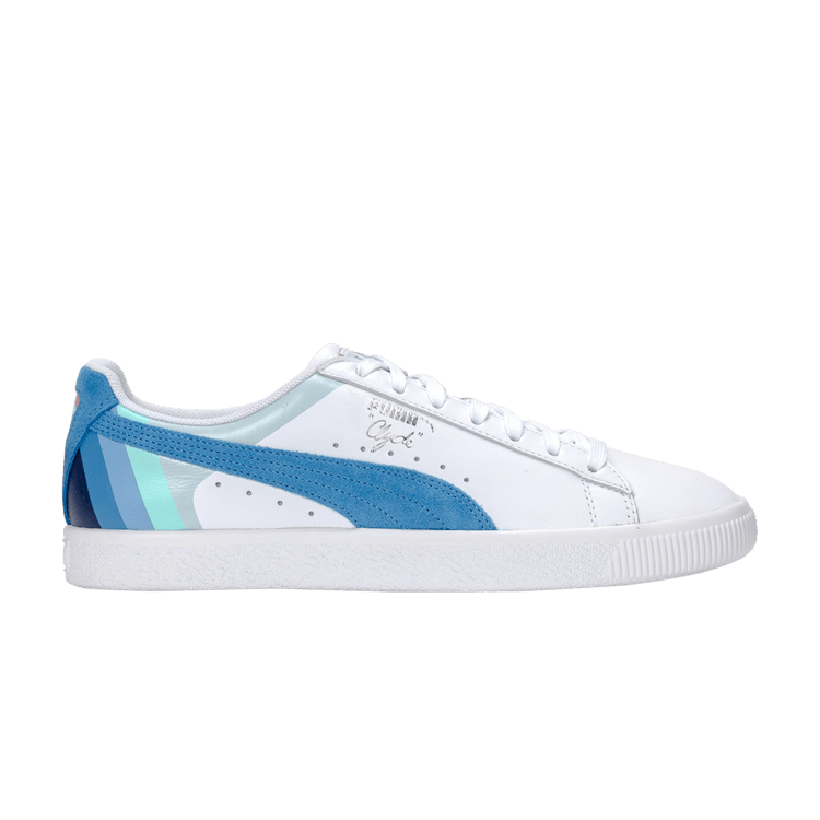 Puma Clyde Pink Dolphin White French Blue – Side Kicks