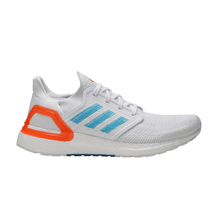 adidas Ultra Boost 20 White Sharp Blue True Orange – Side Kicks