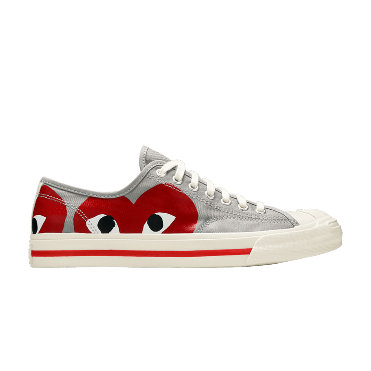 Converse Jack Purcell Comme des Garcons PLAY Grey Red – Side Kicks