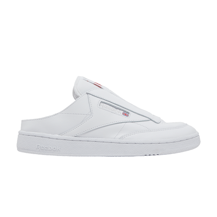 Reebok Club C Laceless Mule Triple White – Side Kicks