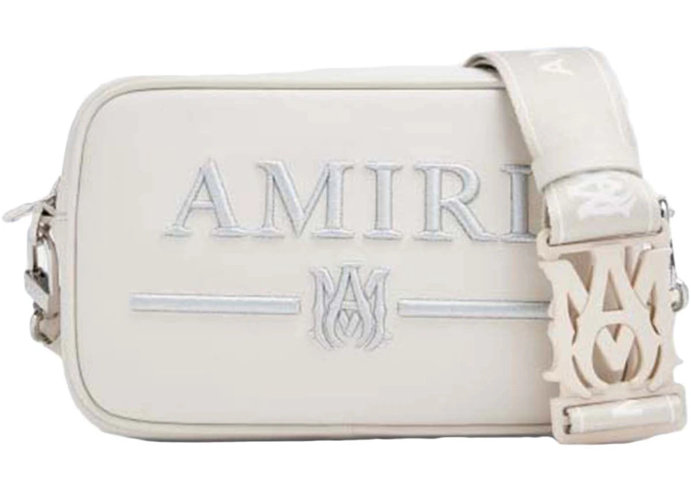 AMIRI Nappa Embroidery Camera Case White – Side Kicks