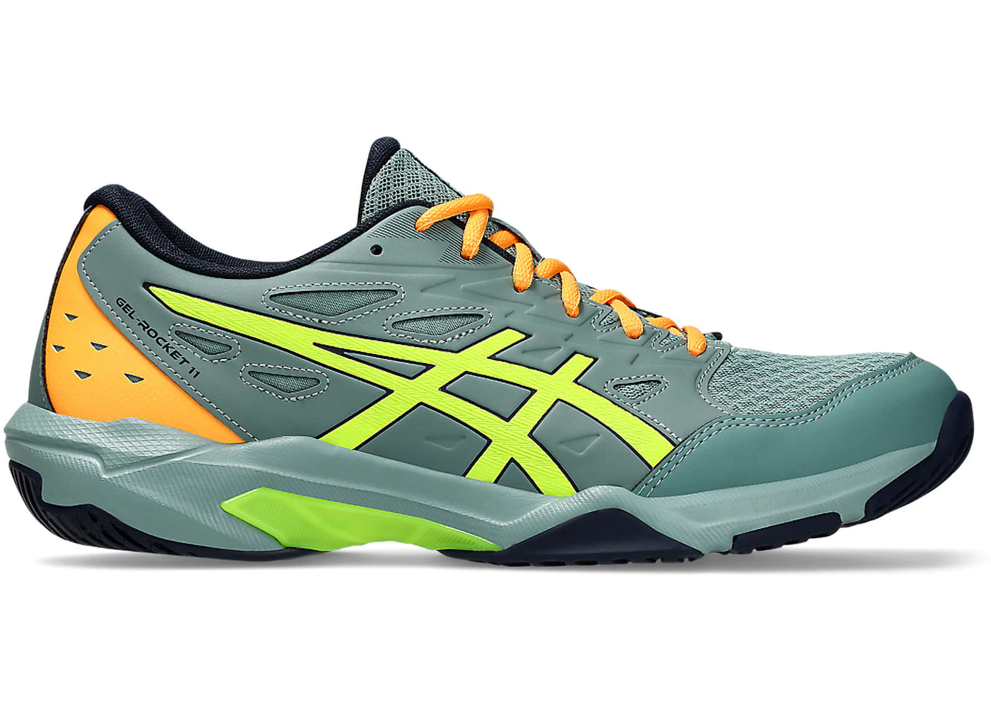 ASICS Gel-Rocket 11 Celadon Safety Yellow – Side Kicks