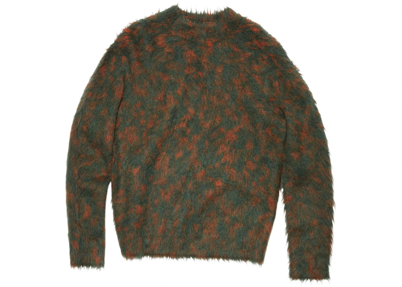 Acne Studios Brushed Hairy Woolly Fabric Crewneck Jumper Forest Green ...