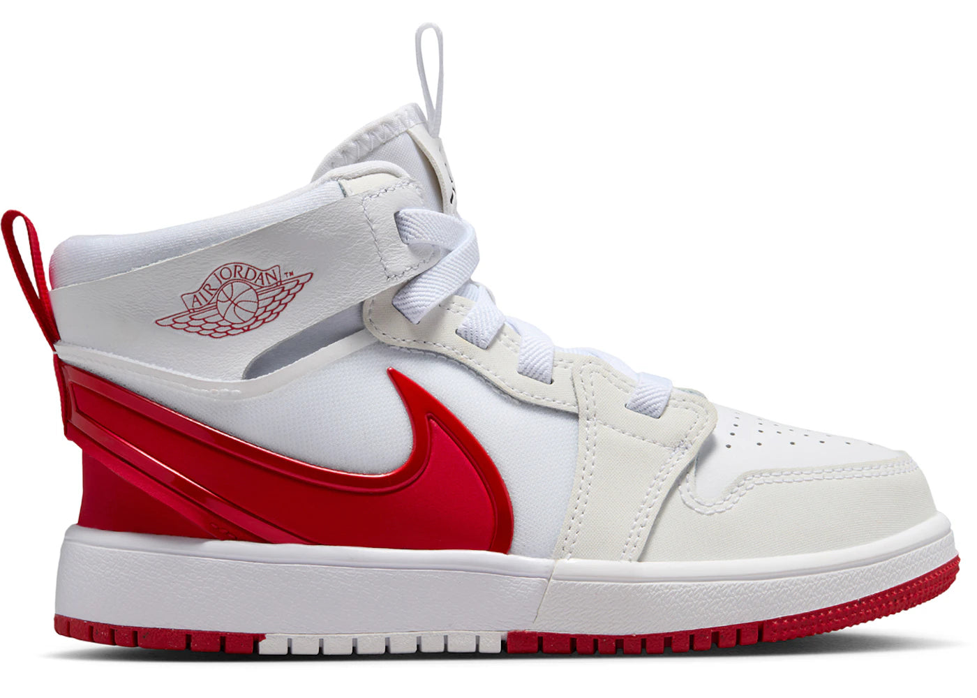 Jordan 1 Mid RM EasyOn White Black University Red (PS) – Side Kicks