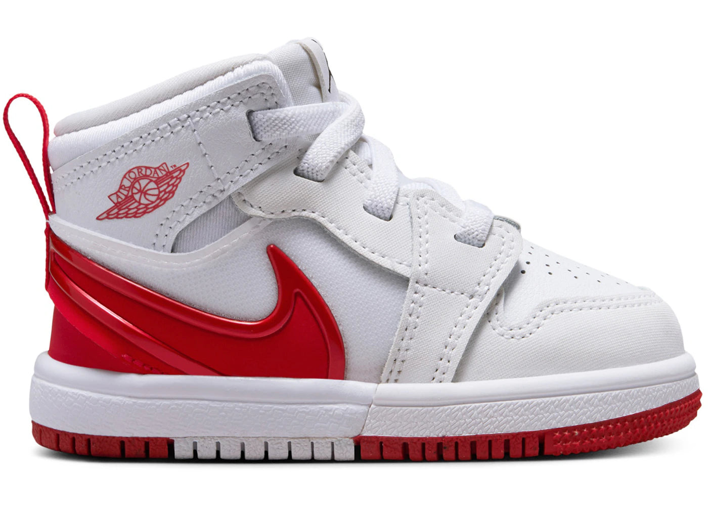 Jordan 1 Mid RM EasyOn White Black University Red (TD) – Side Kicks