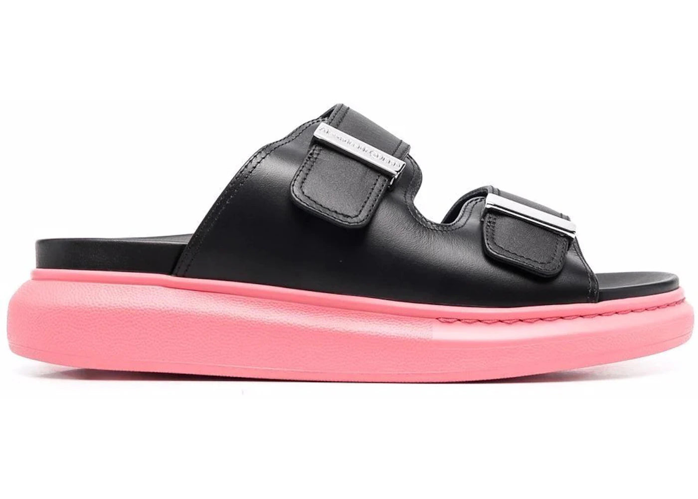 Alexander McQueen Hybrid Buckled Rubber Sandals Black Pink (Women's ...