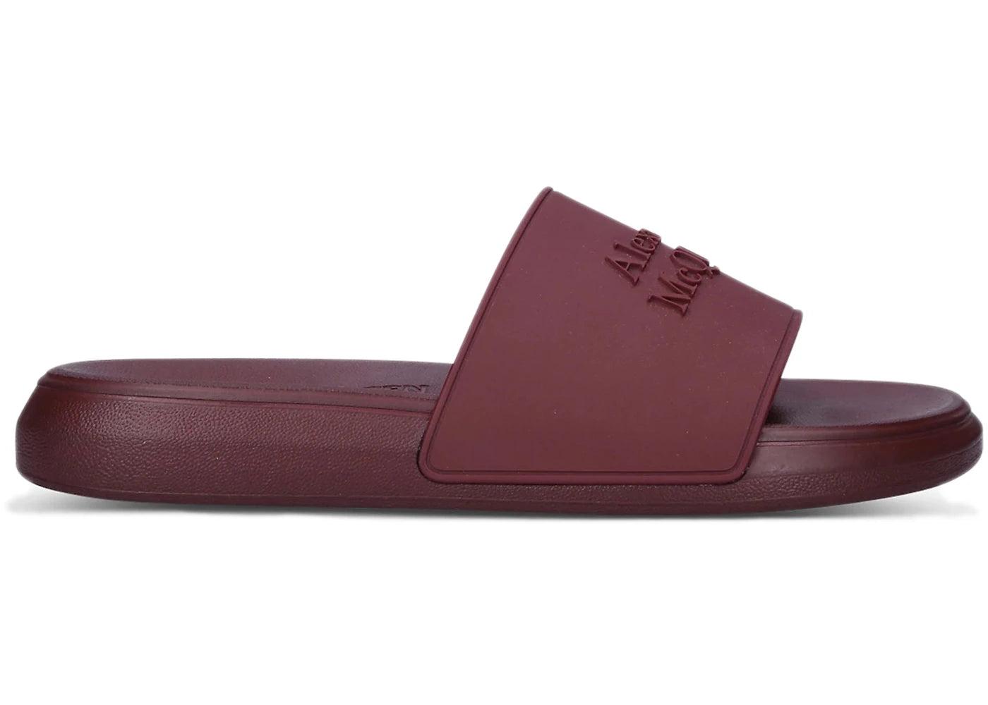 Alexander McQueen Pool Slides Burgundy – Side Kicks