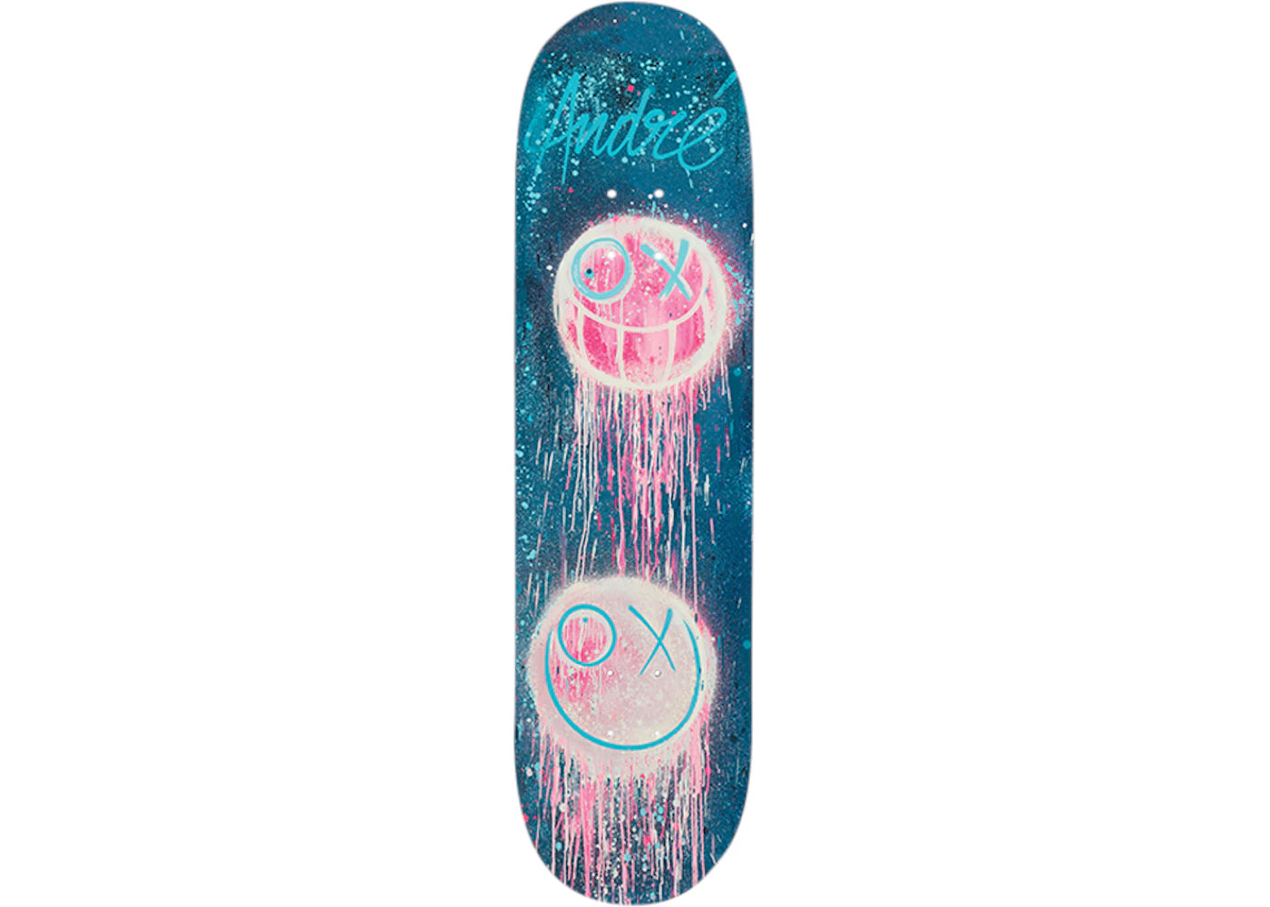 Andre Saraiva Blue Drip Skateboard Deck – Side Kicks
