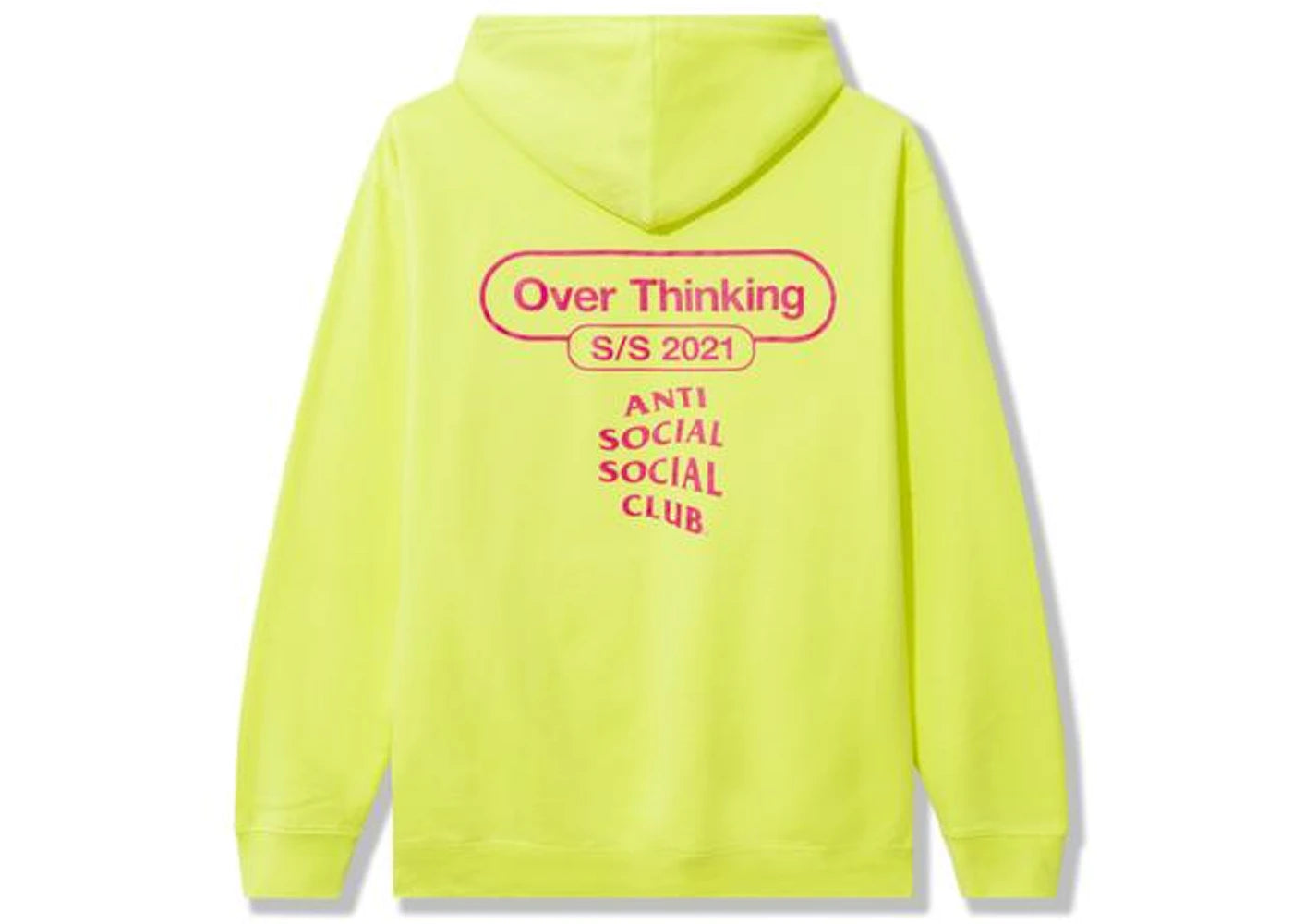 Anti Social Social Club Over Thinking 21 Hoodie Neon Green – Side Kicks