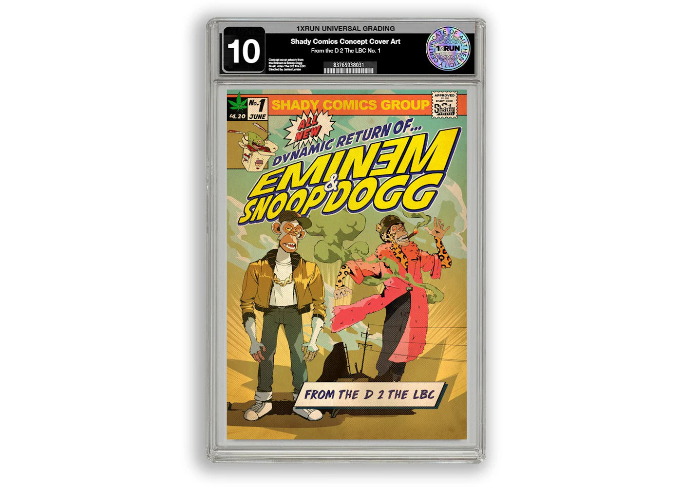 Ape Editions Snoop Dogg x Eminem 1xRun Shady Comics Concept Art (Editi ...