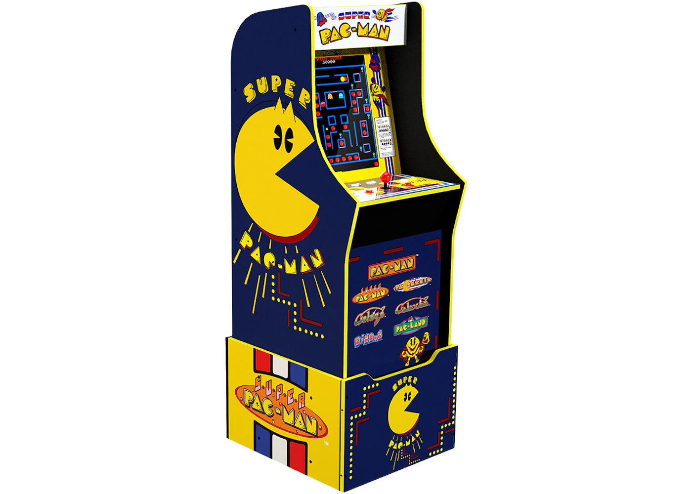 Arcade1UP Super Pacman (7 in 1) Arcade Machine – Side Kicks