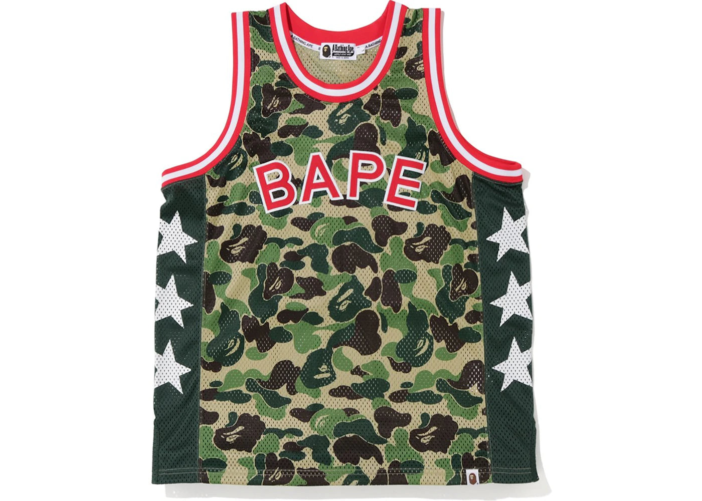 BAPE ABC Basketball Tank Top Green – Side Kicks
