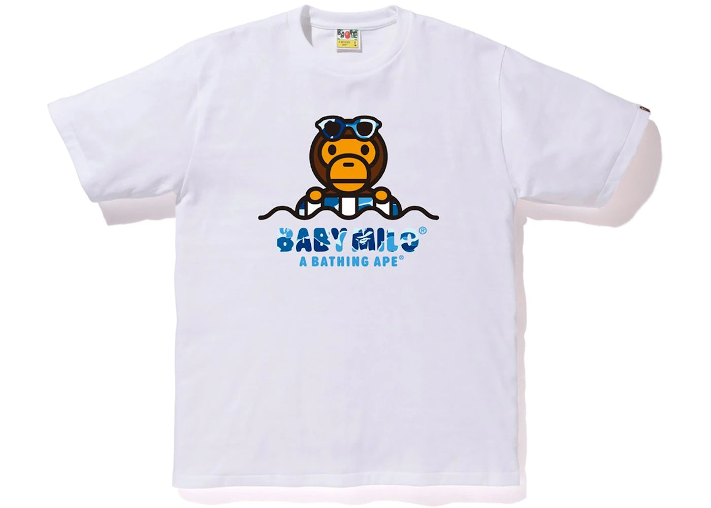 BAPE ABC Milo Float Summer Tee White/Blue – Side Kicks