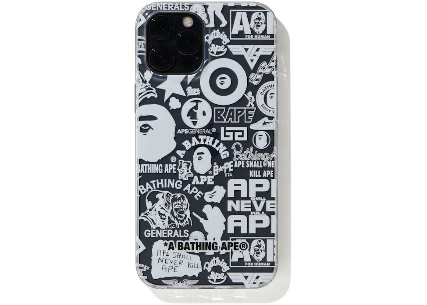 BAPE Ape Classic iPhone 12/12 Pro Case Clear – Side Kicks