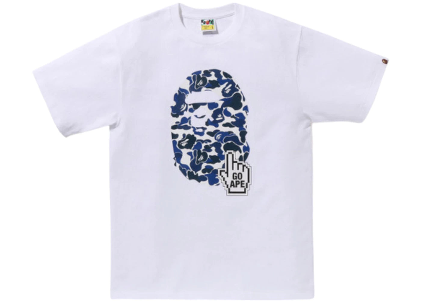 BAPE Camo Go Ape Pointer Big Ape Head Tee White – Side Kicks