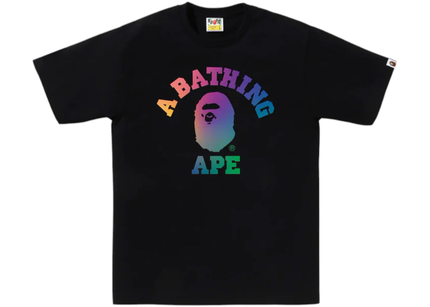 BAPE College Gradation Bapec Tee Black – Side Kicks