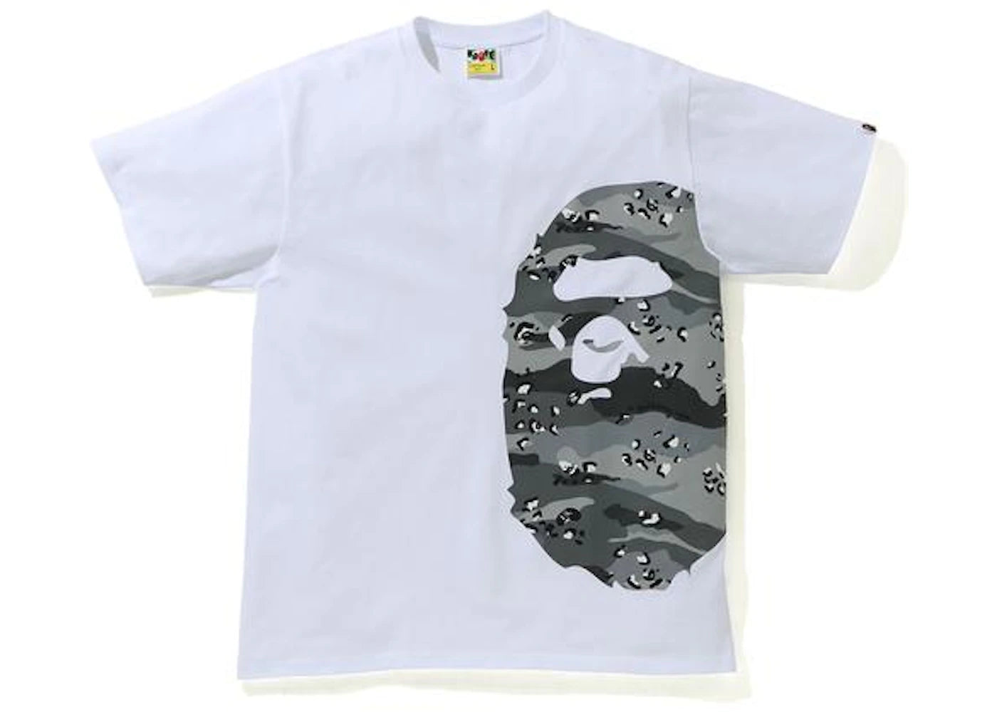 BAPE Desert Camo Side Big Ape Head Tee White/Black – Side Kicks