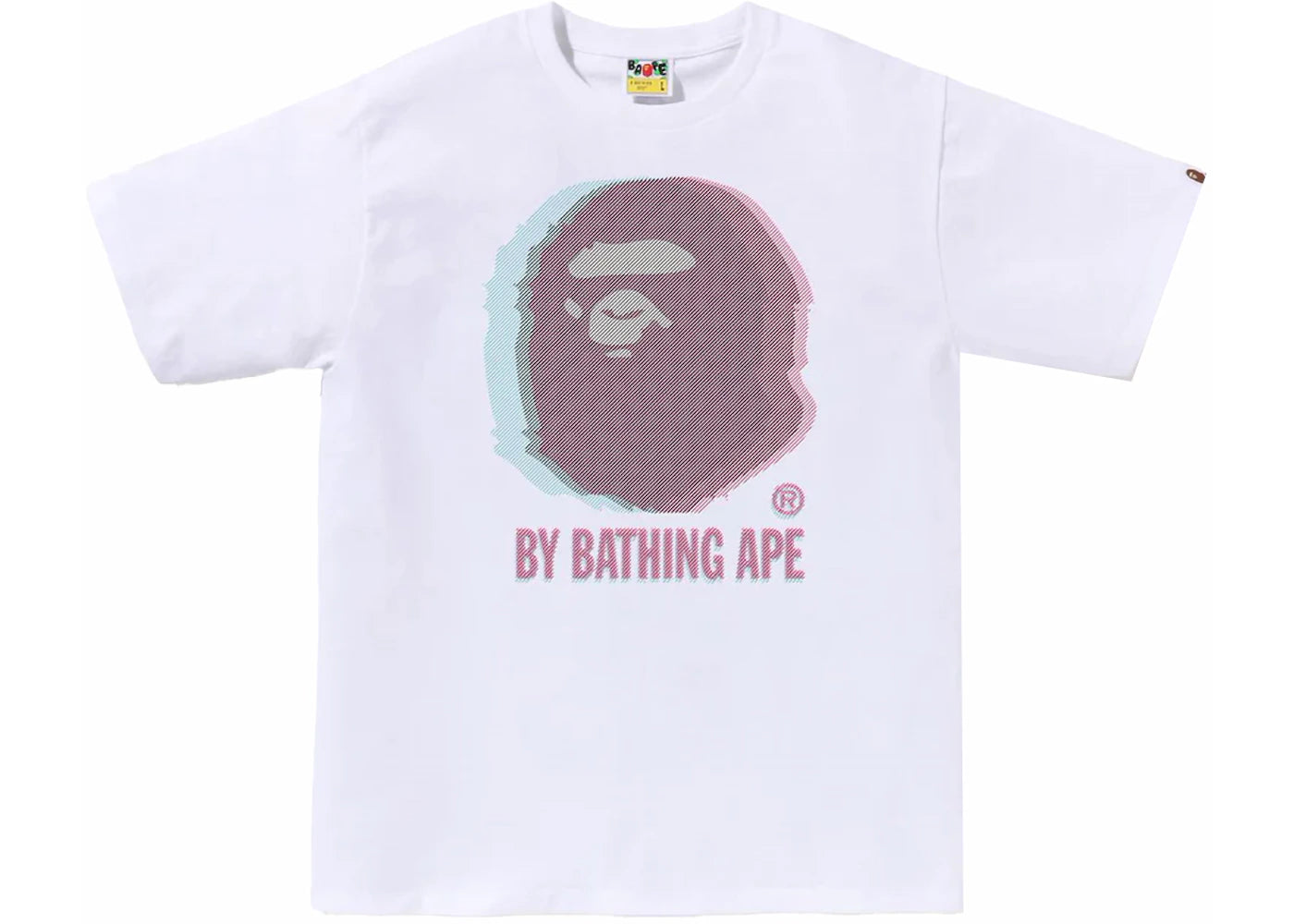 BAPE Glitch Art By Bathing Tee White – Side Kicks