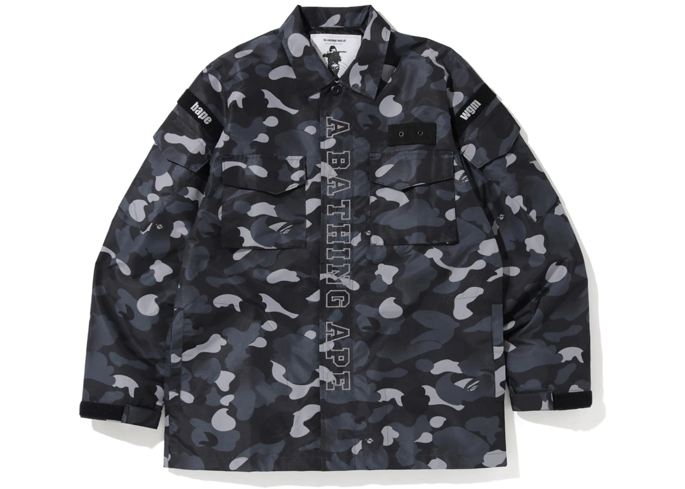 BAPE Gradation Camo Military Shirt Jacket Black – Side Kicks