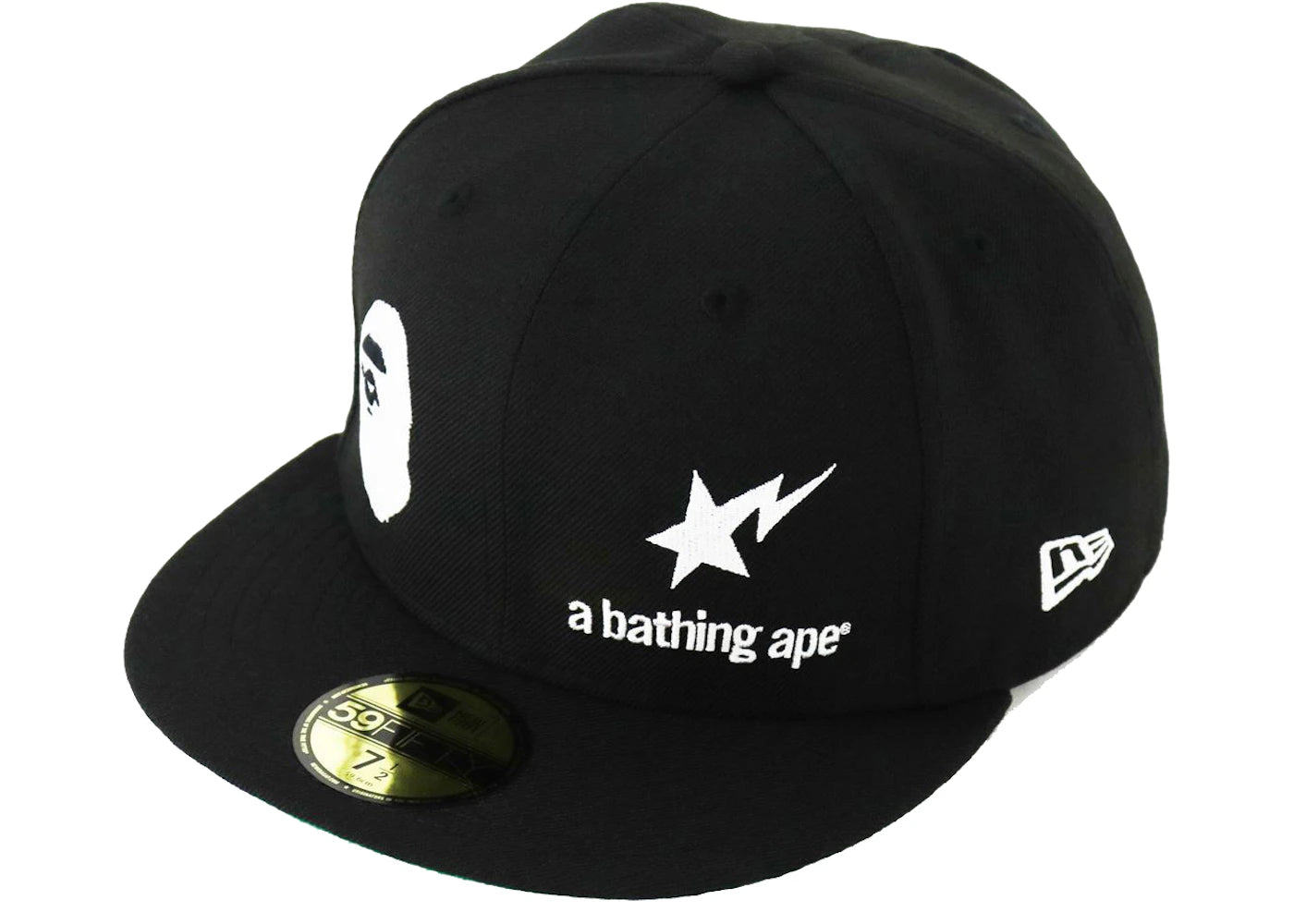 BAPE New Era A Bathing Ape 59Fifty Fitted Hat Black – Side Kicks
