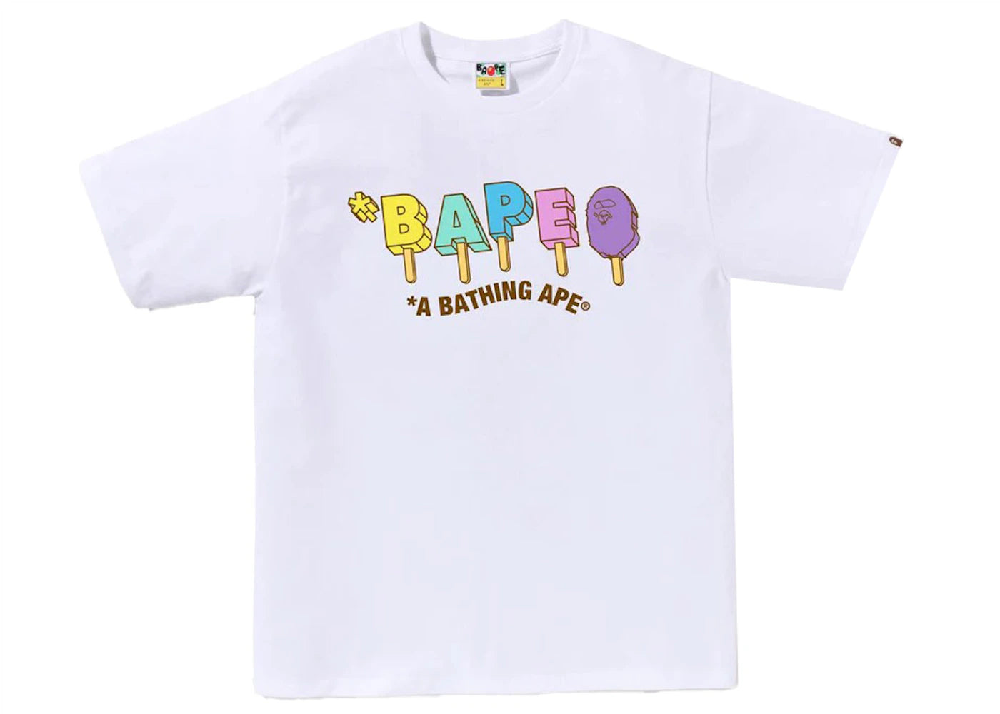 BAPE Popsicle Tee White – Side Kicks
