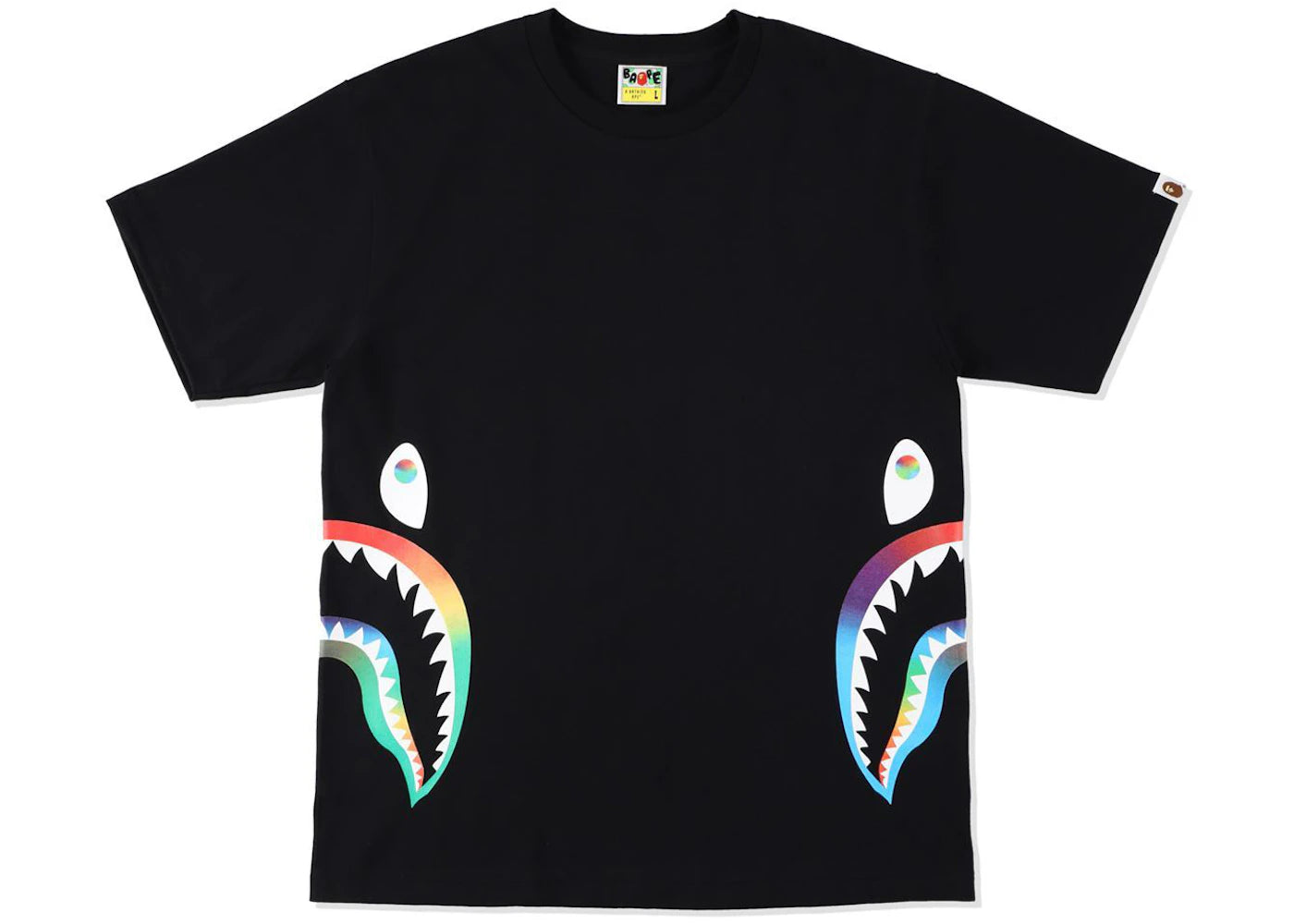 BAPE Rainbow Side Shark Tee (SS21) Black – Side Kicks