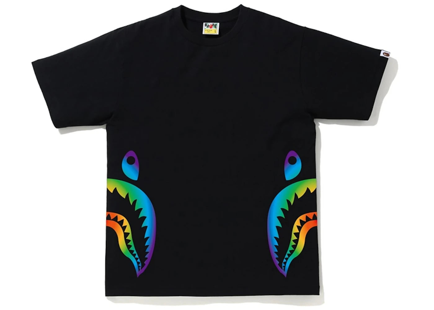 BAPE Rainbow Side Shark Tee Black – Side Kicks