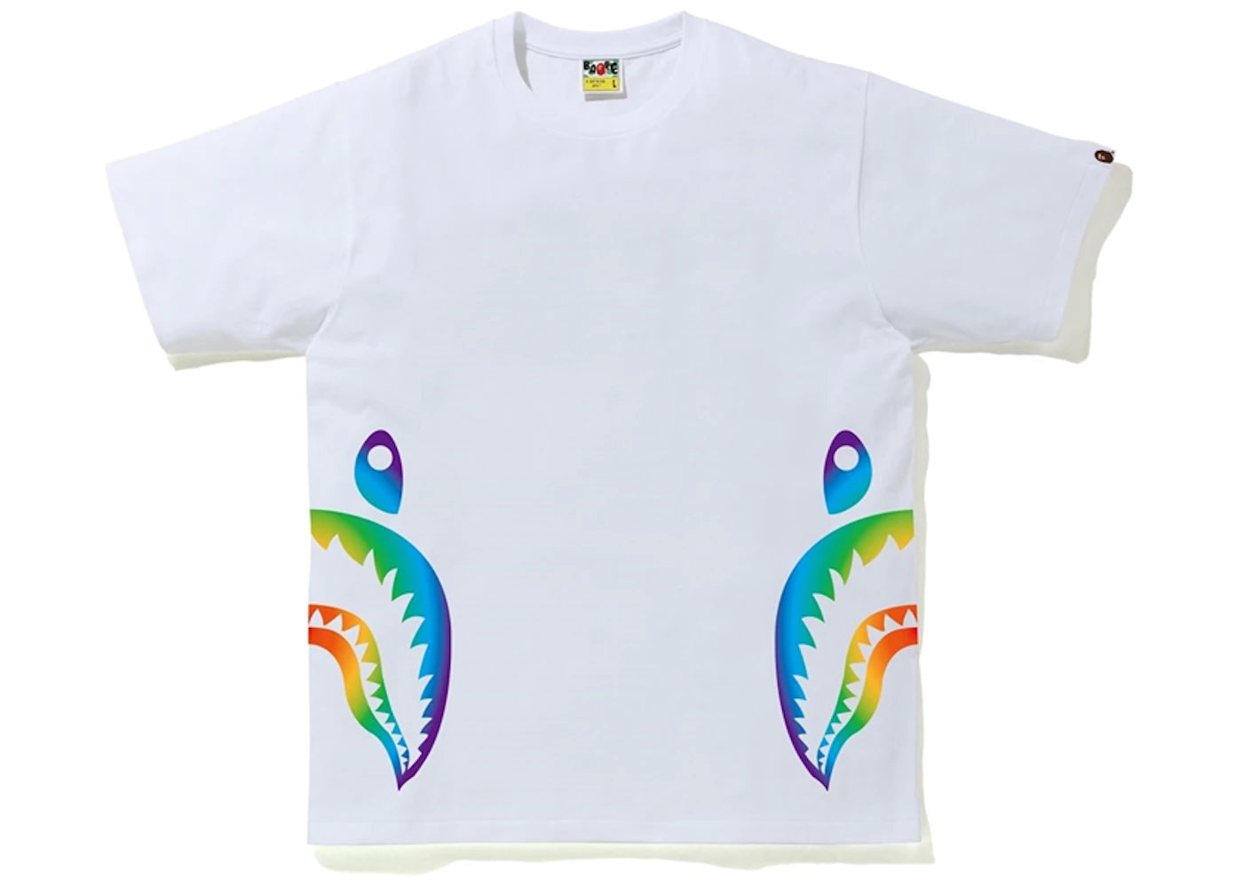 BAPE Rainbow Side Shark Tee White – Side Kicks