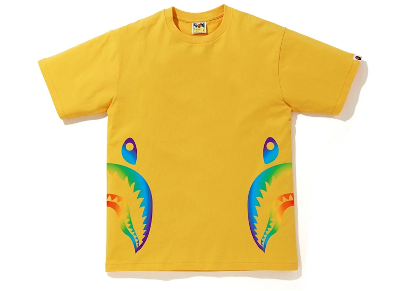 BAPE Rainbow Side Shark Tee Yellow – Side Kicks