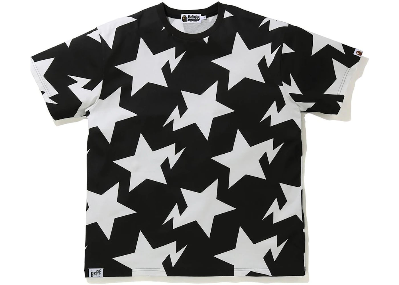 BAPE Relaxed STA Pattern Tee Black – Side Kicks