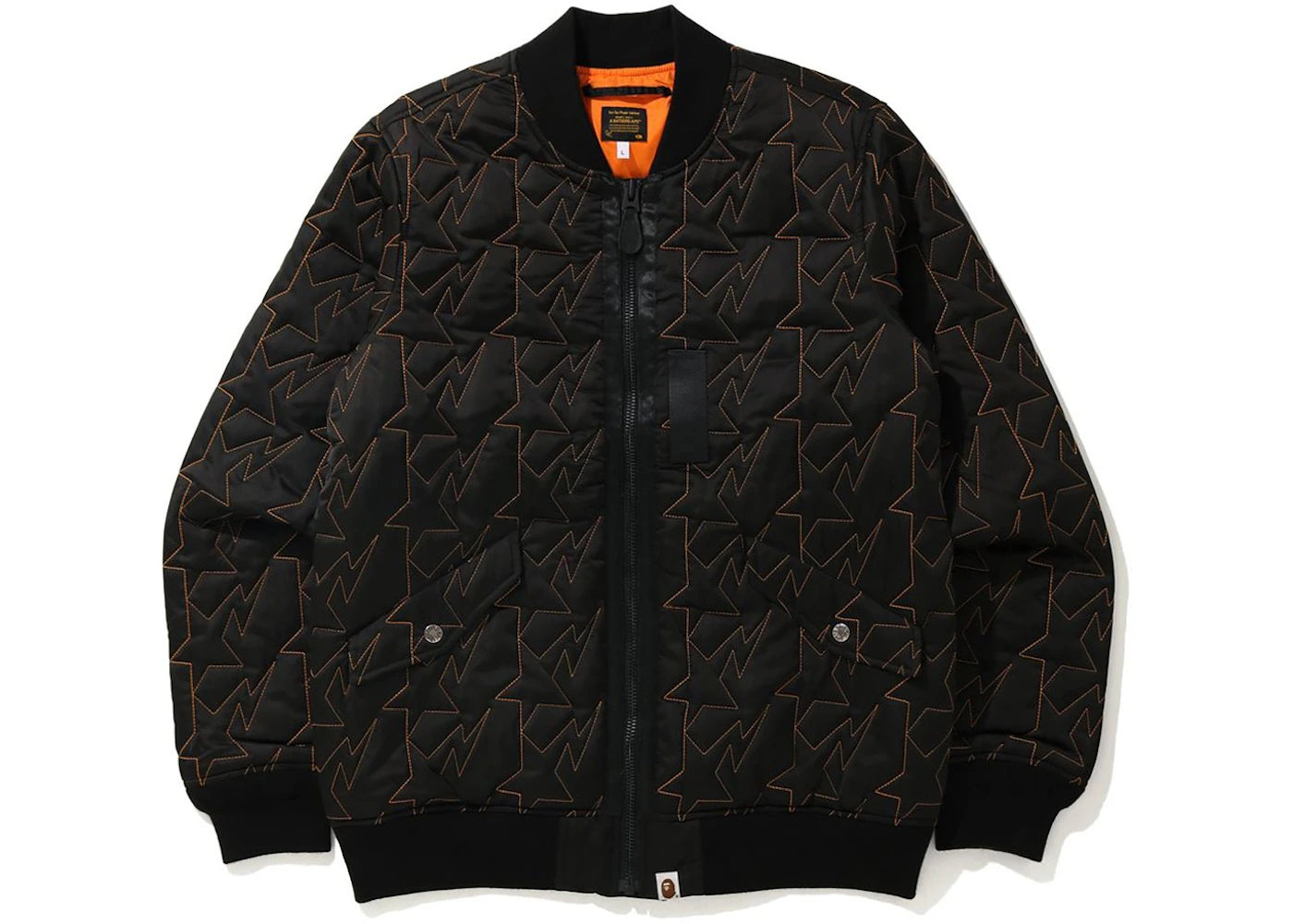 BAPE STA Quilting Bomber Jacket Black – Side Kicks
