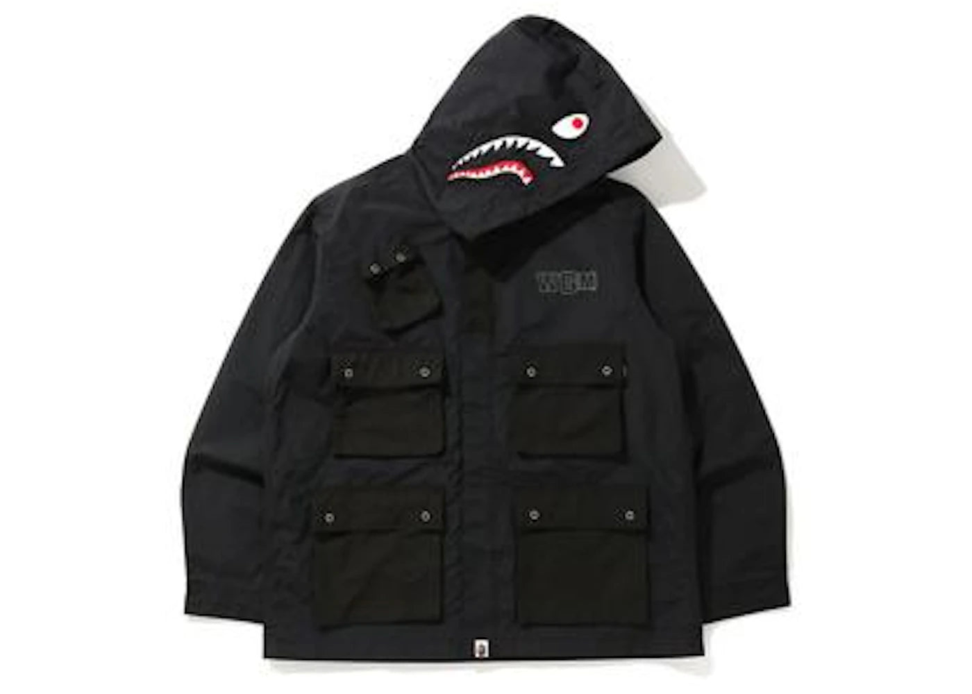 BAPE Shark Multi Pocket Wide Jacket Black – Side Kicks